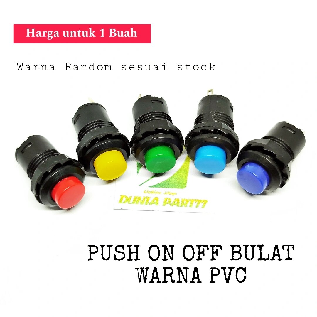 (1 PCS) PUSH ON OFF WARNA SWITCH ON OFF SAKLAR ON OFF SAKLAR DC FUSE ON ...