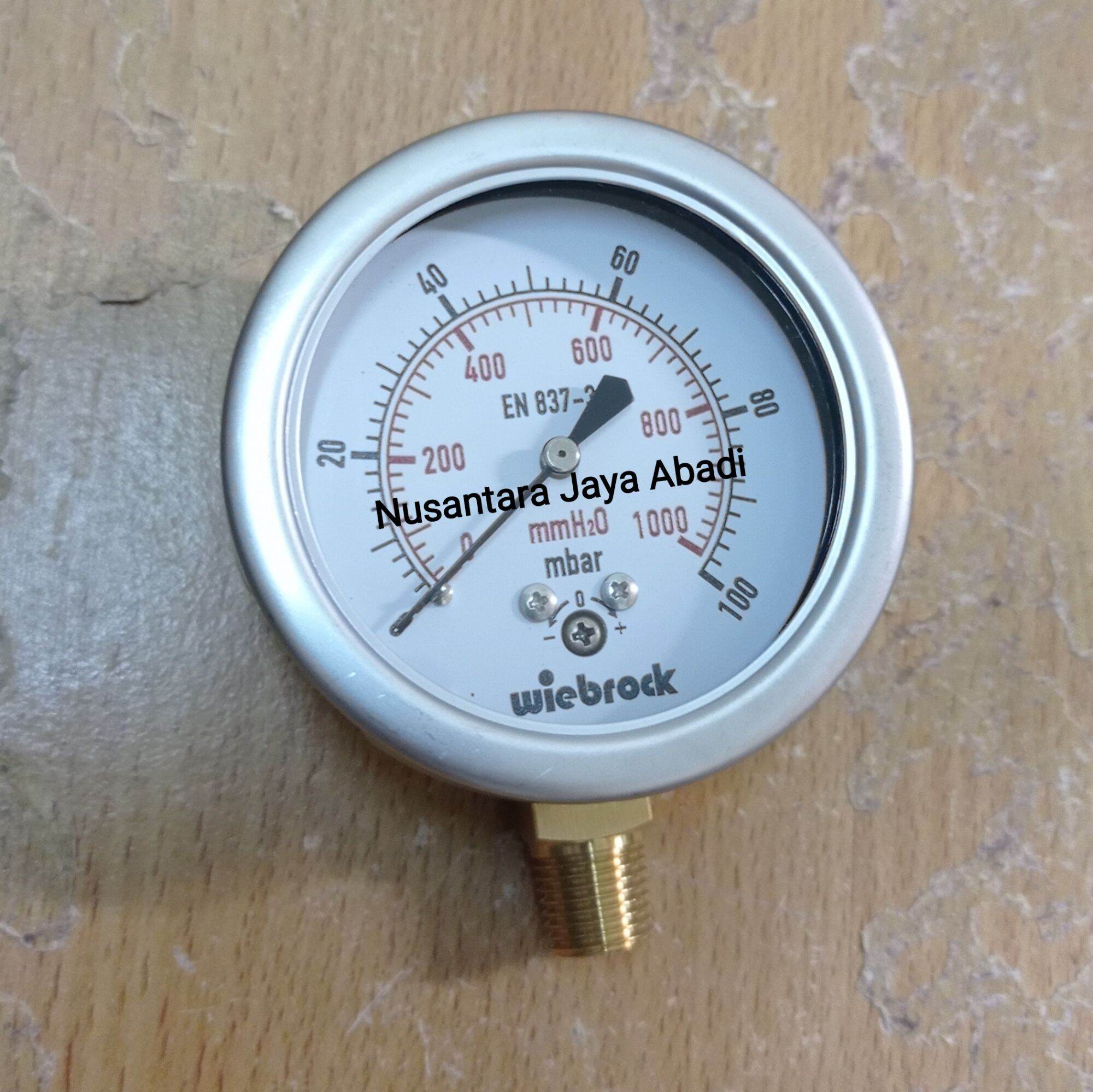 Pressure Gauge Stainless 2 1 2 Inchi 100 Mbar 1000 MMH2o Lazada
