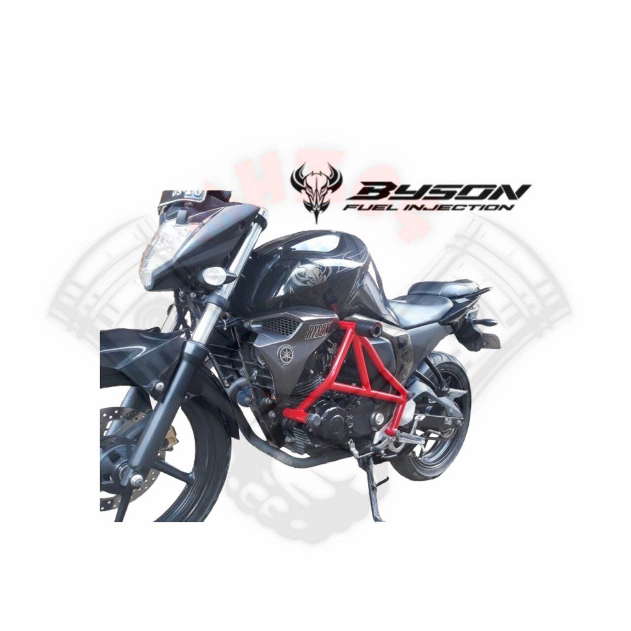 Tubular crashbar Yamaha Byson fi injeksi plus Jalu slider | Lazada ...