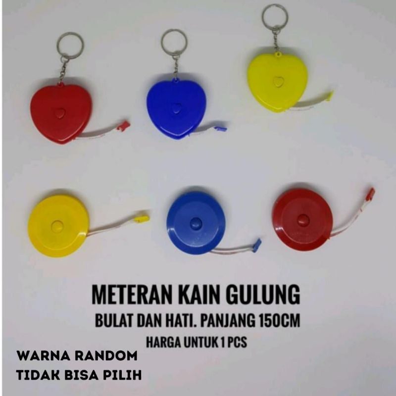 METERAN KAIN ROLL METERAN BAJU GULUNG ALAT UKUR BAHAN MINI ROL BULAT ...
