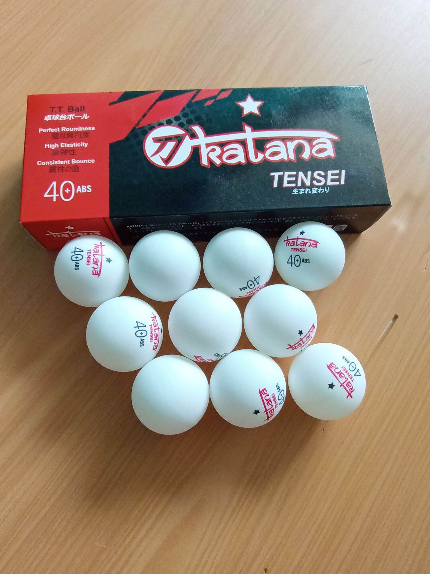 BOLA PING PONG/BOLA TENNIS MEJA KATANA ISI 10 PICS ORIGINAL PRODUK 40 +ABS | Lazada Indonesia