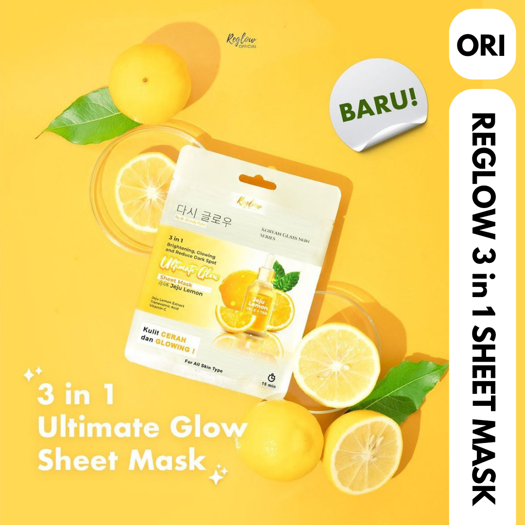 Sheet Mask Glowing Reglow Original , Masker Reglow Memutihkan ...