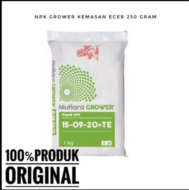 PUPUK NPK GROWER 15 09 20 TE KEMASAN ECER 250 GRAM | Lazada Indonesia