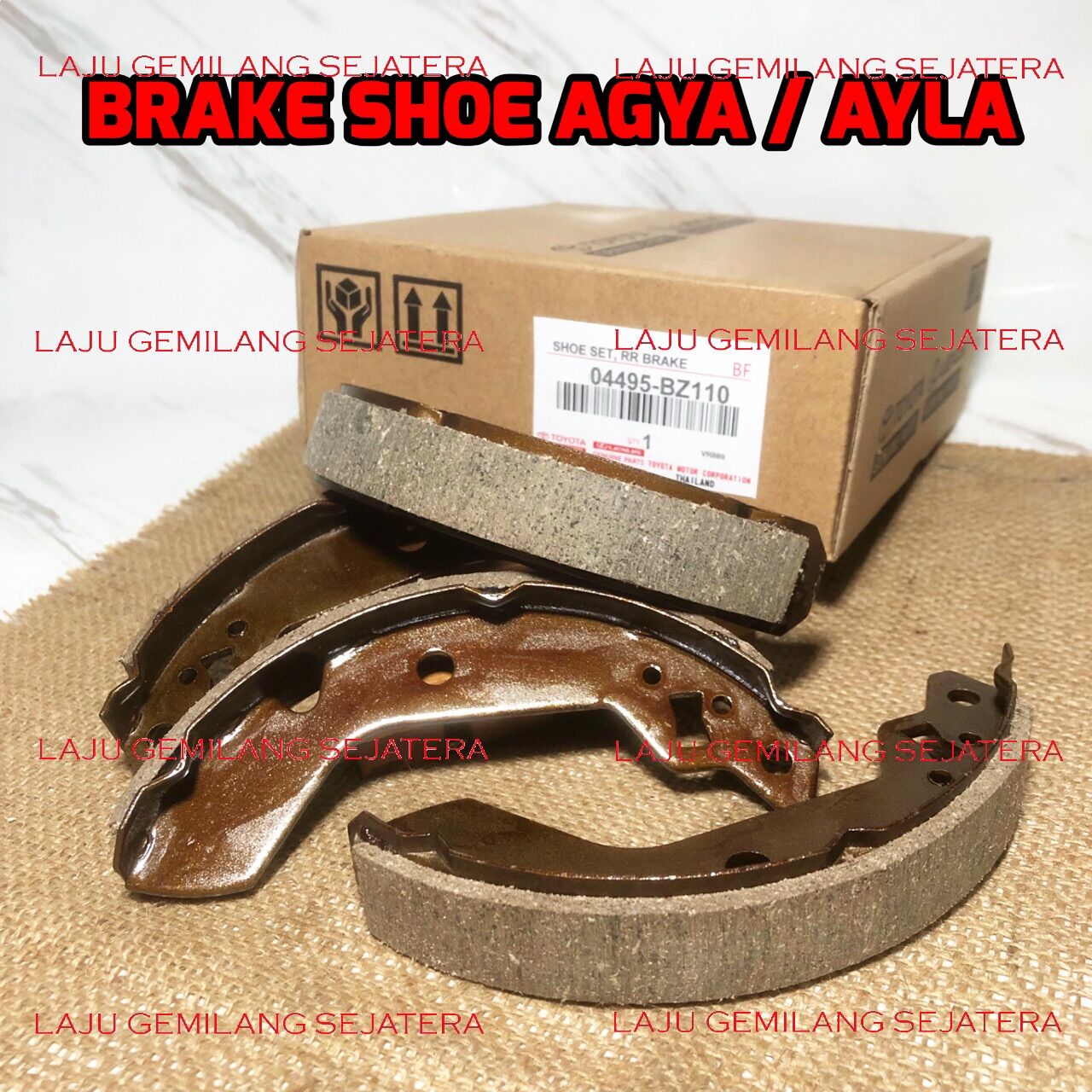 BRAKE SHOE AGYA - KAMPAS REM BELAKANG AGYA AYLA - BRAKE SHOE AYLA ...