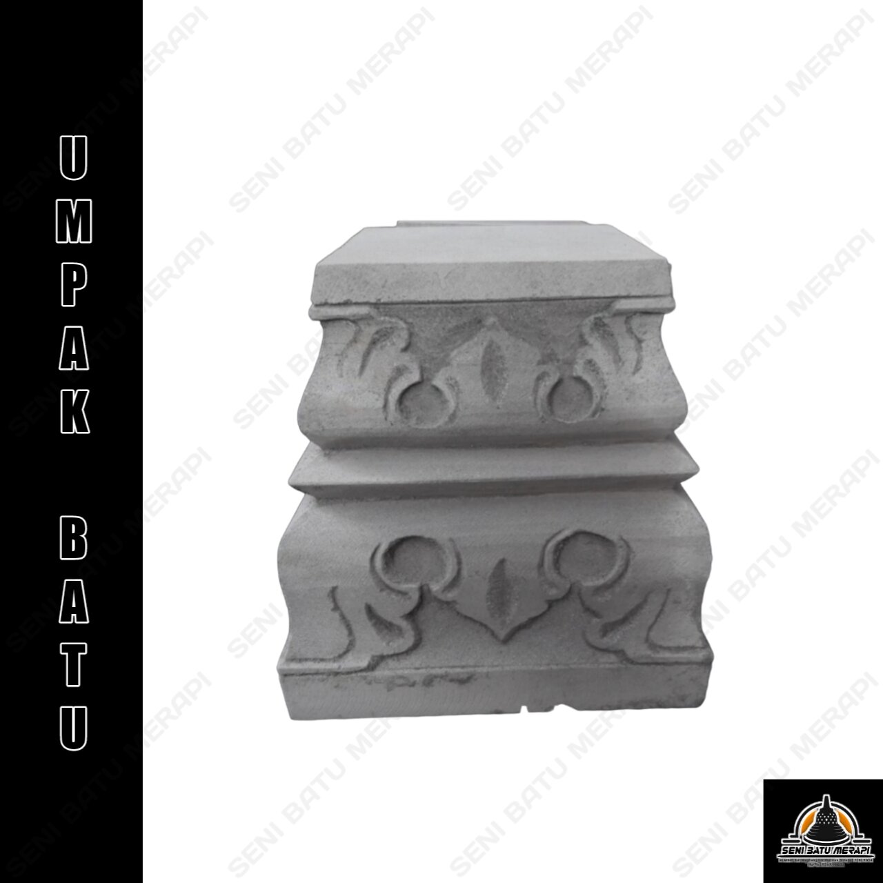 Umpak Model Ukir Batu asli (ukuran 20x20x15) | Lazada Indonesia