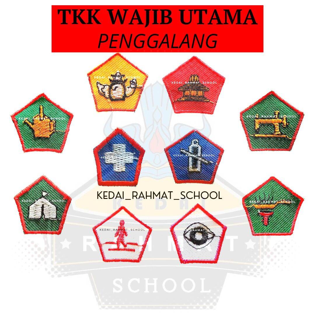 [10pcs] TKK Wajib Tanda Kecakapan Khusus Pramuka Siaga Penggalang Penegak Purwa Madya Utama ...