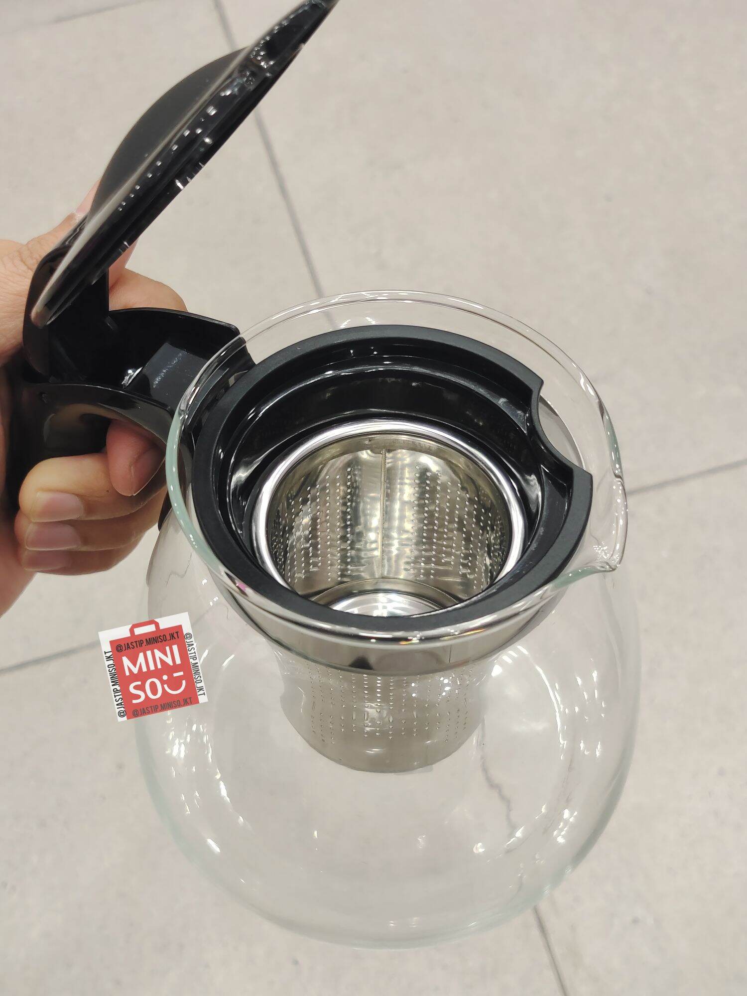 MINISO 🆕 Teapot Kaca / Tempat Seduh Teh (kapasitas 900ml) | Lazada ...
