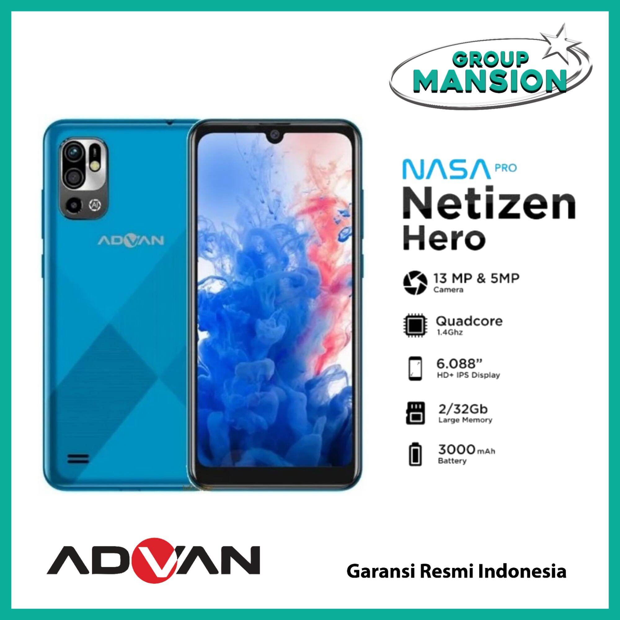Advan Nasa Pro Ram 2/32 GB garansi resmi 1 tahun Indonesia | Lazada ...