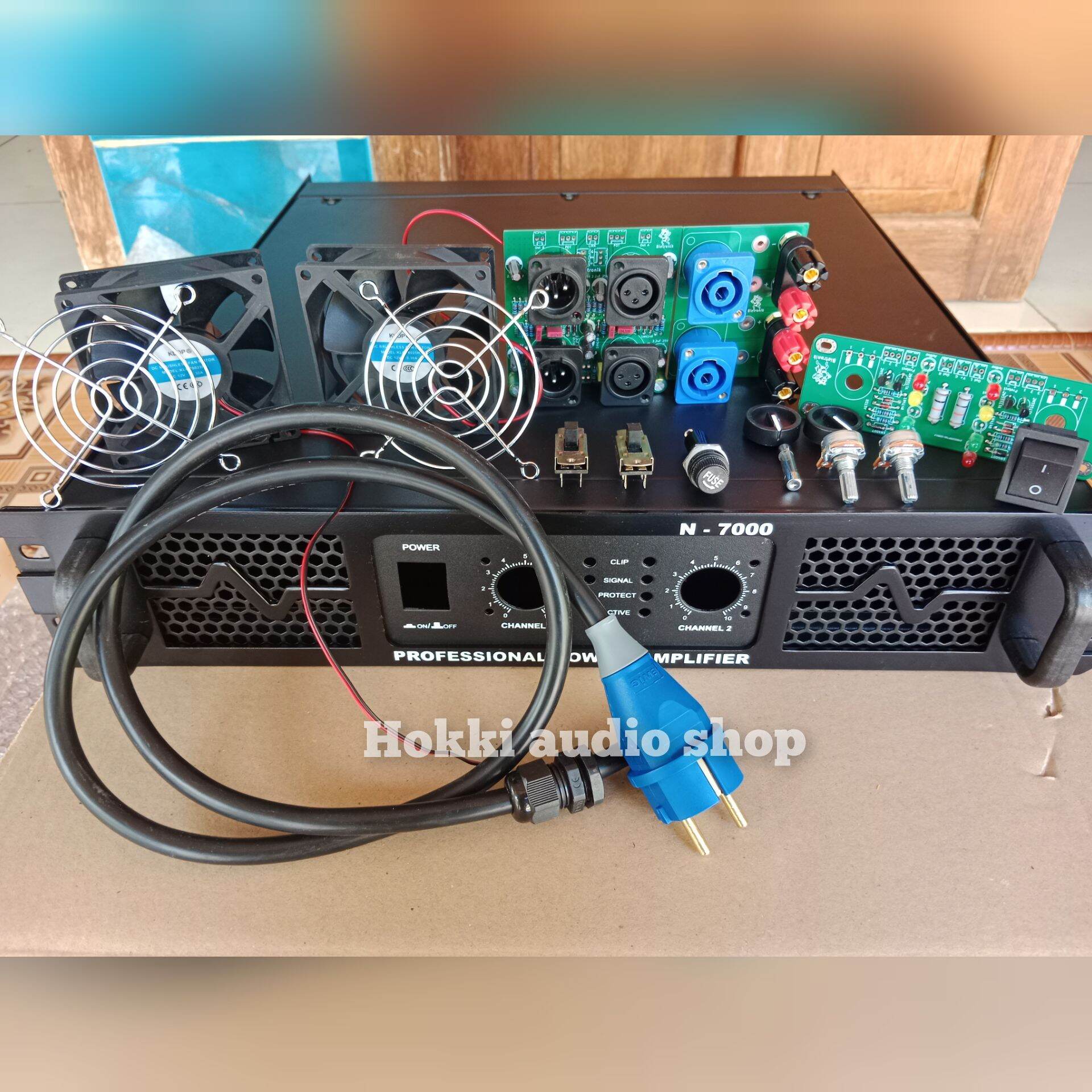 Bok power amplifier N7000 lengkap aksesoris box N7000 ukuran 2U komplit ...