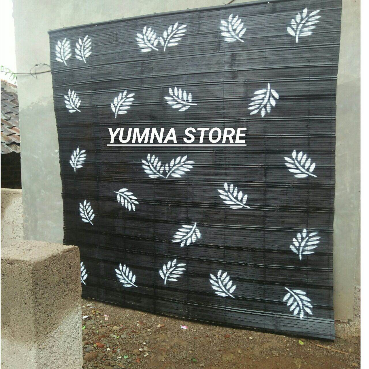 Kerei bambu gulung / others / kere bambu / tirai bambu motif daun putih ... Kerei bambu gulung / others / kere bambu / tirai bambu motif daun putih ...