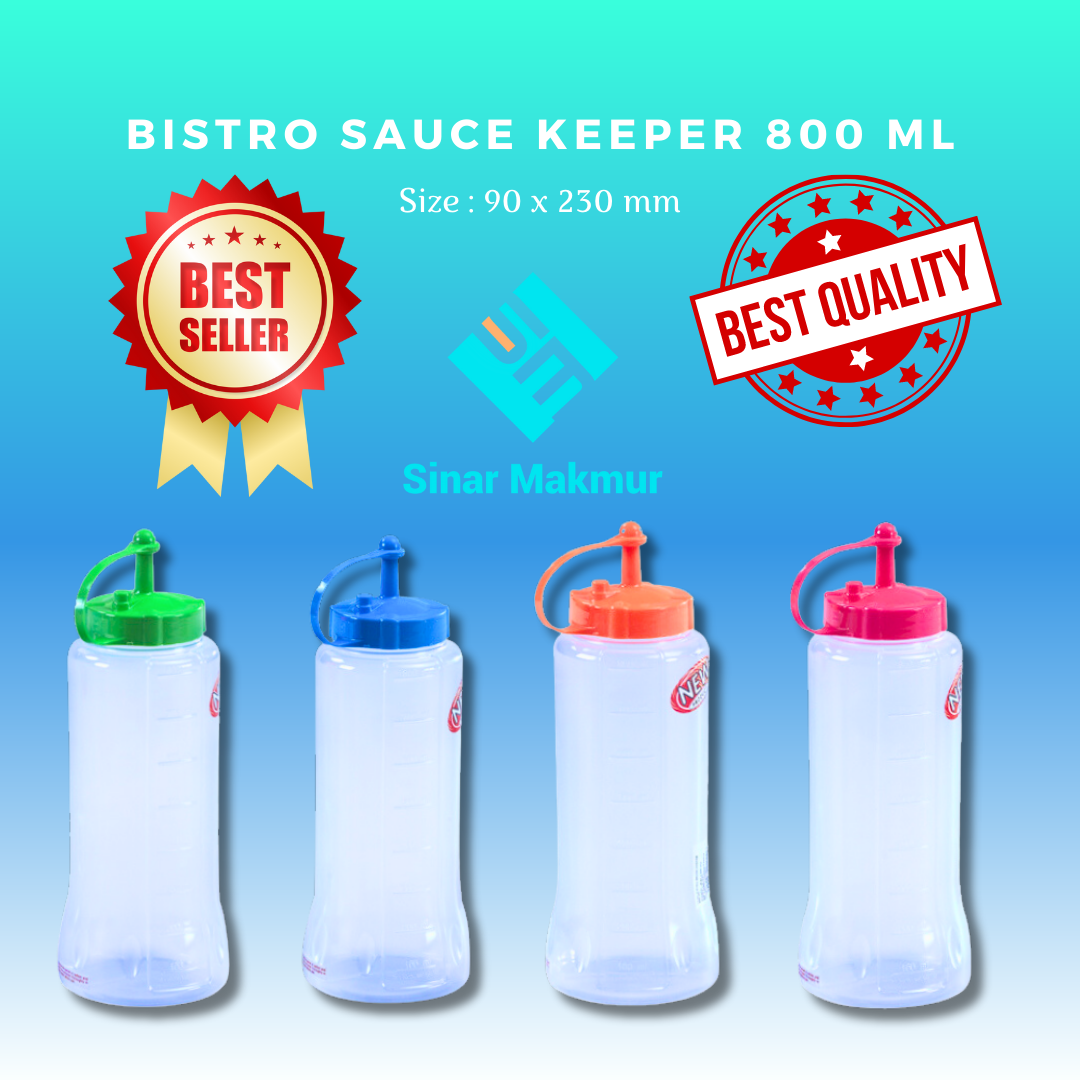 LION STAR - BISTRO SAUCE KEEPER 800 ml / BOTOL SAUS & KECAP PLASTIK 800 ...
