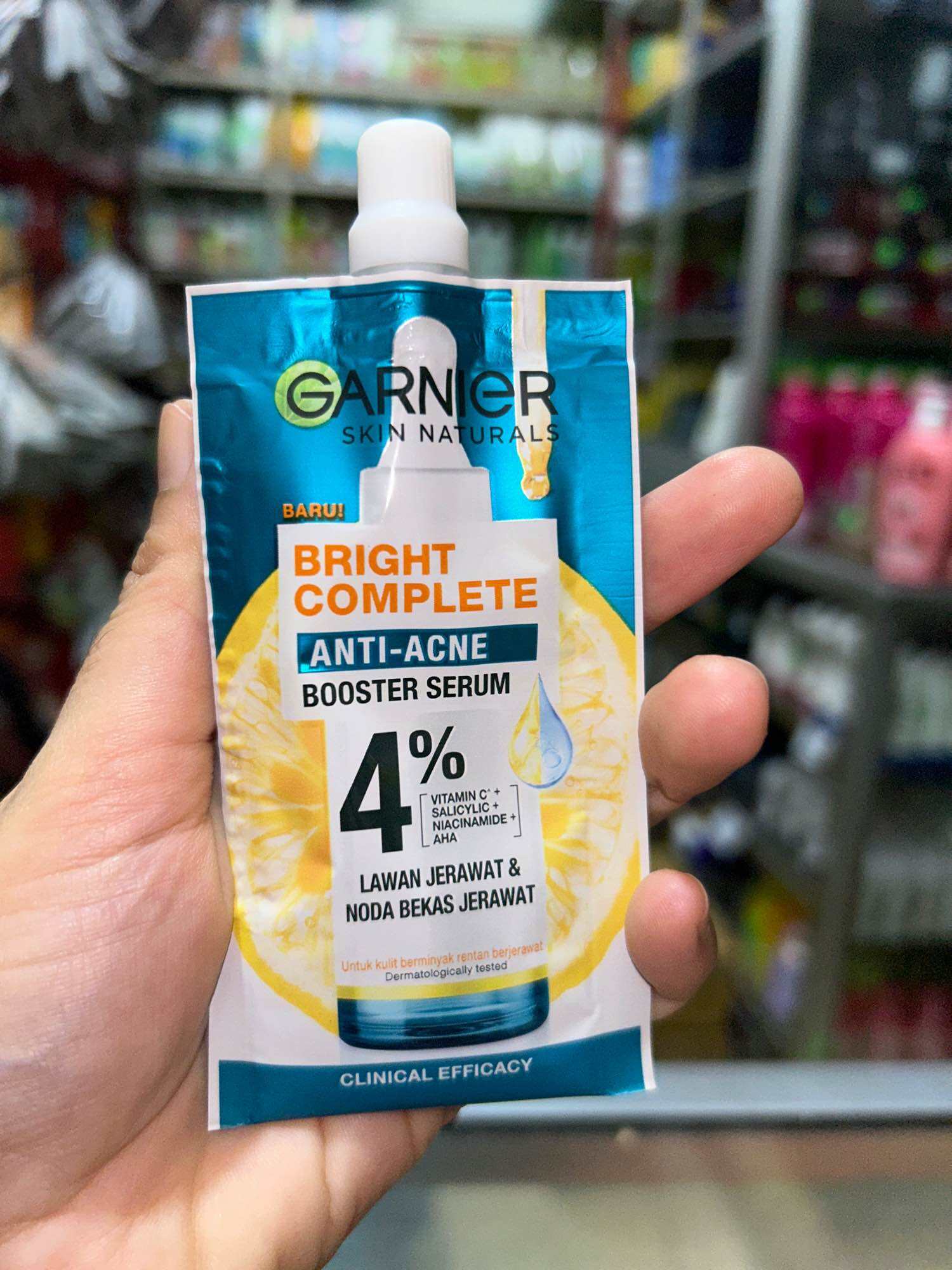 Garnier Skin Naturals Booster Serum Skincare Serum Sachet Sakura Glow ...