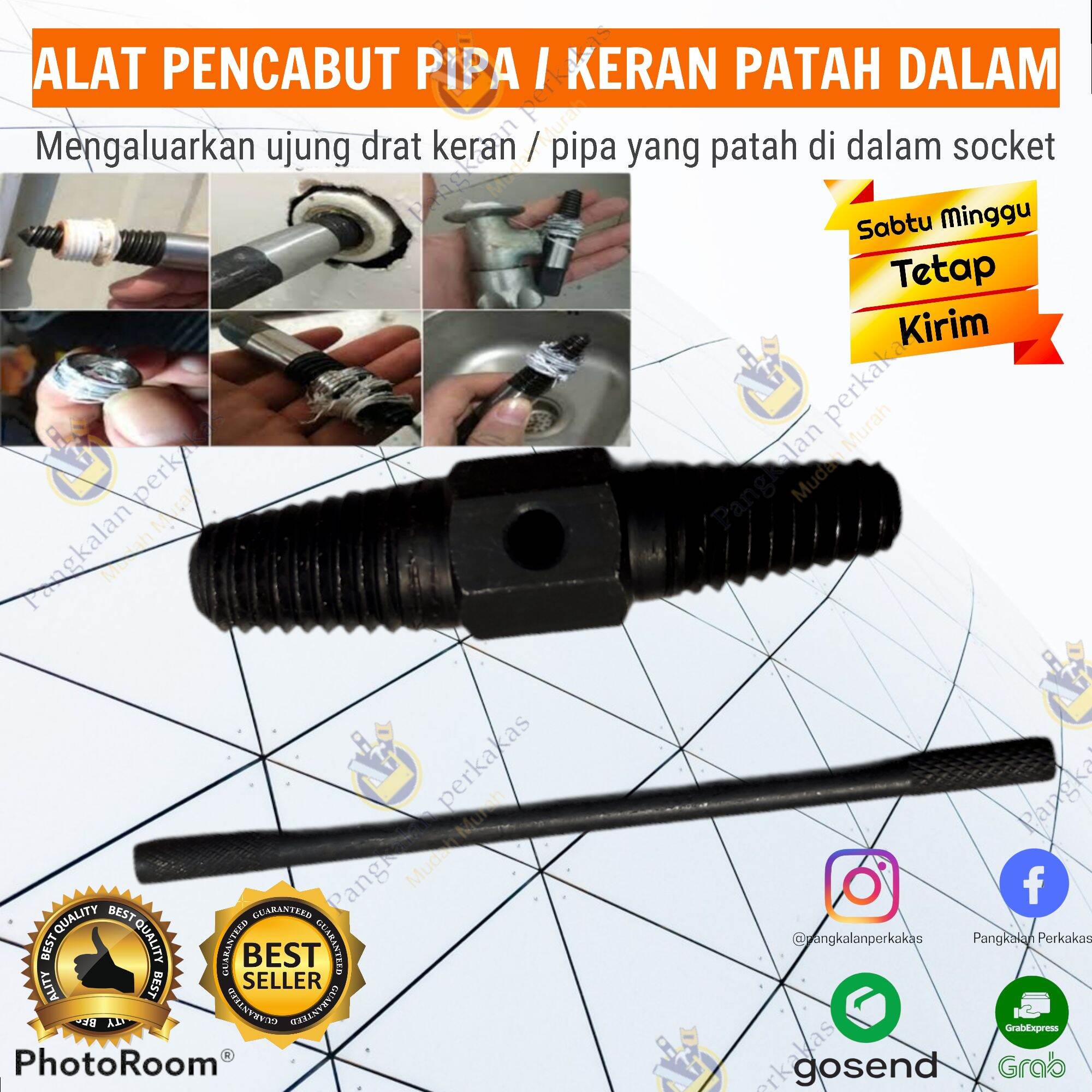 Pipe extractor / alat pembuka kran patah dalam pipa 1/2 - 3/4 inch ...