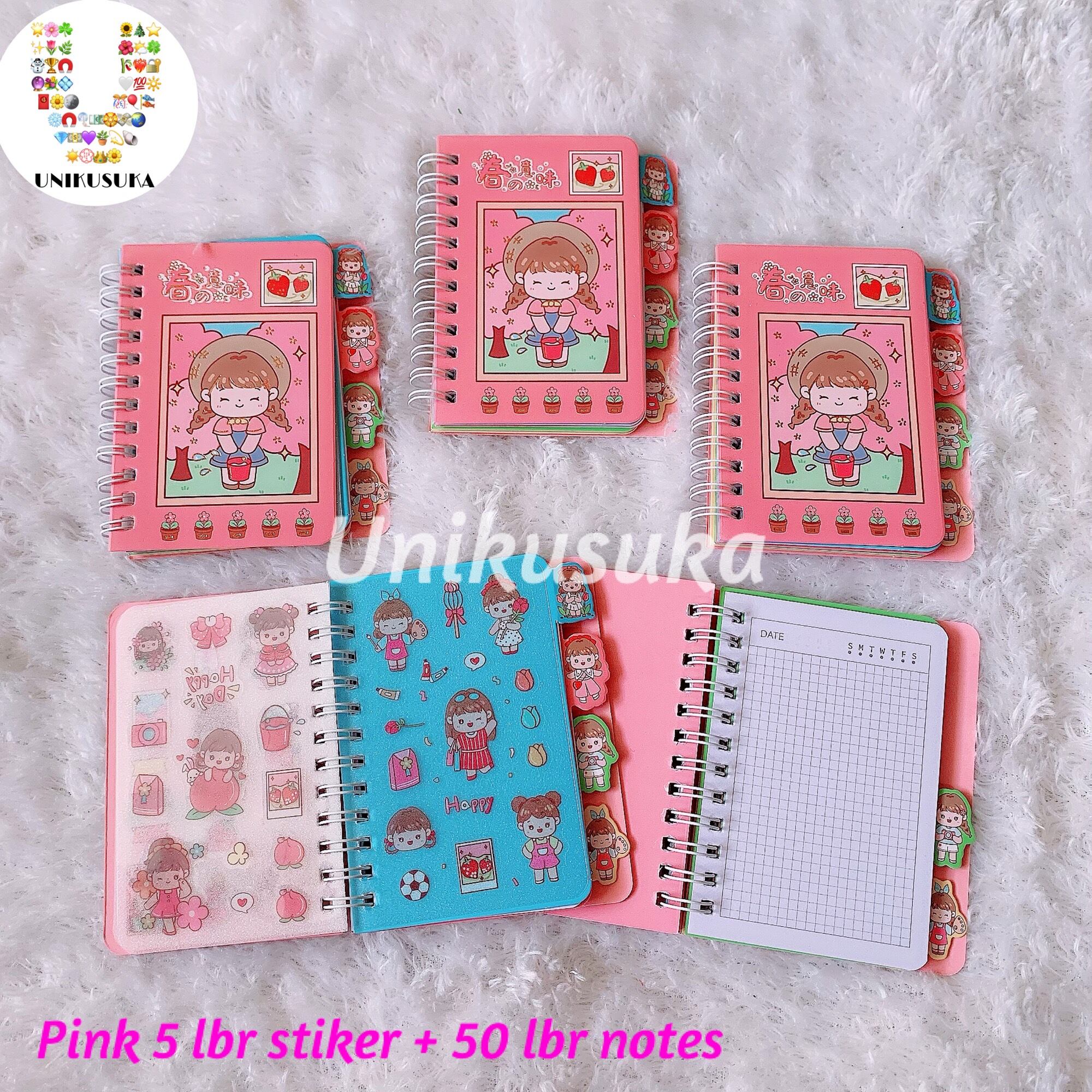 [UNIKUSUKA] BUKU STIKER 1 SET 10 LEMBAR 12 LEMBAR SEMI TRANSPARAN UNIK ...