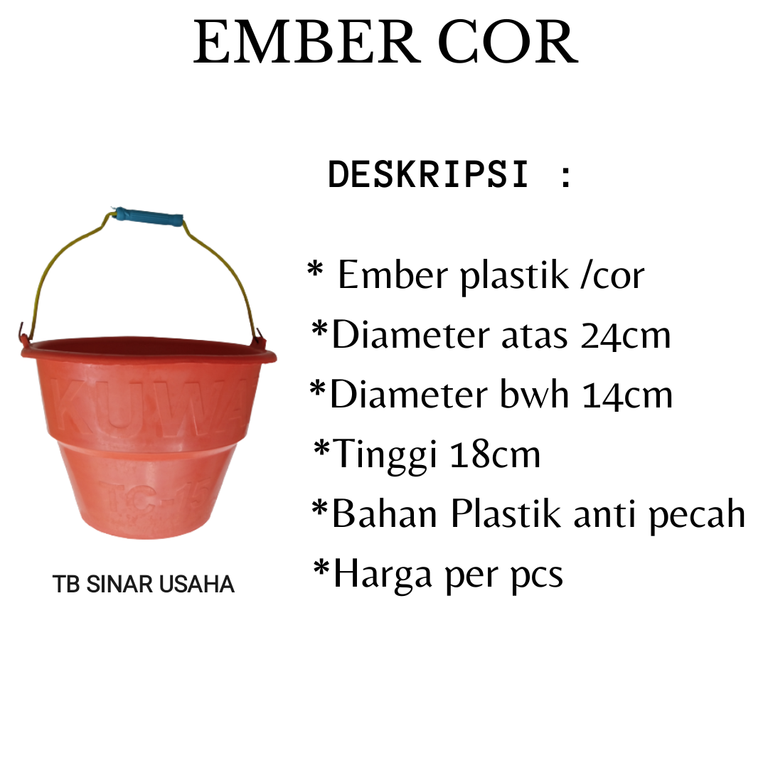 Ember plastik / ember cor harga per pcs /ember semen | Lazada Indonesia