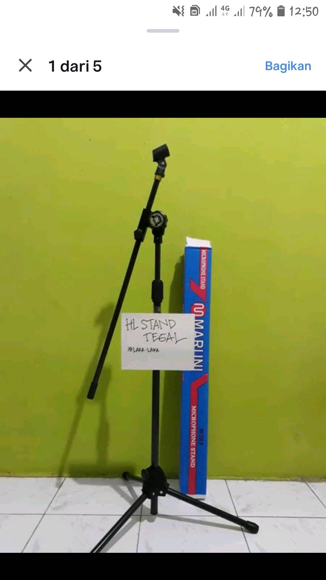 Stand Mic Maruni Panjang Hitam +Holder mic | Lazada Indonesia