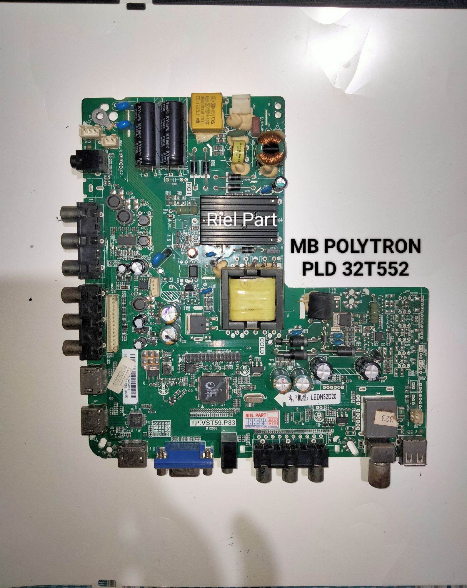 MAINBOARD MB MODULE MOTHERBOARD MESIN TV LED POLYTRON PLD32T552 32T552 ...