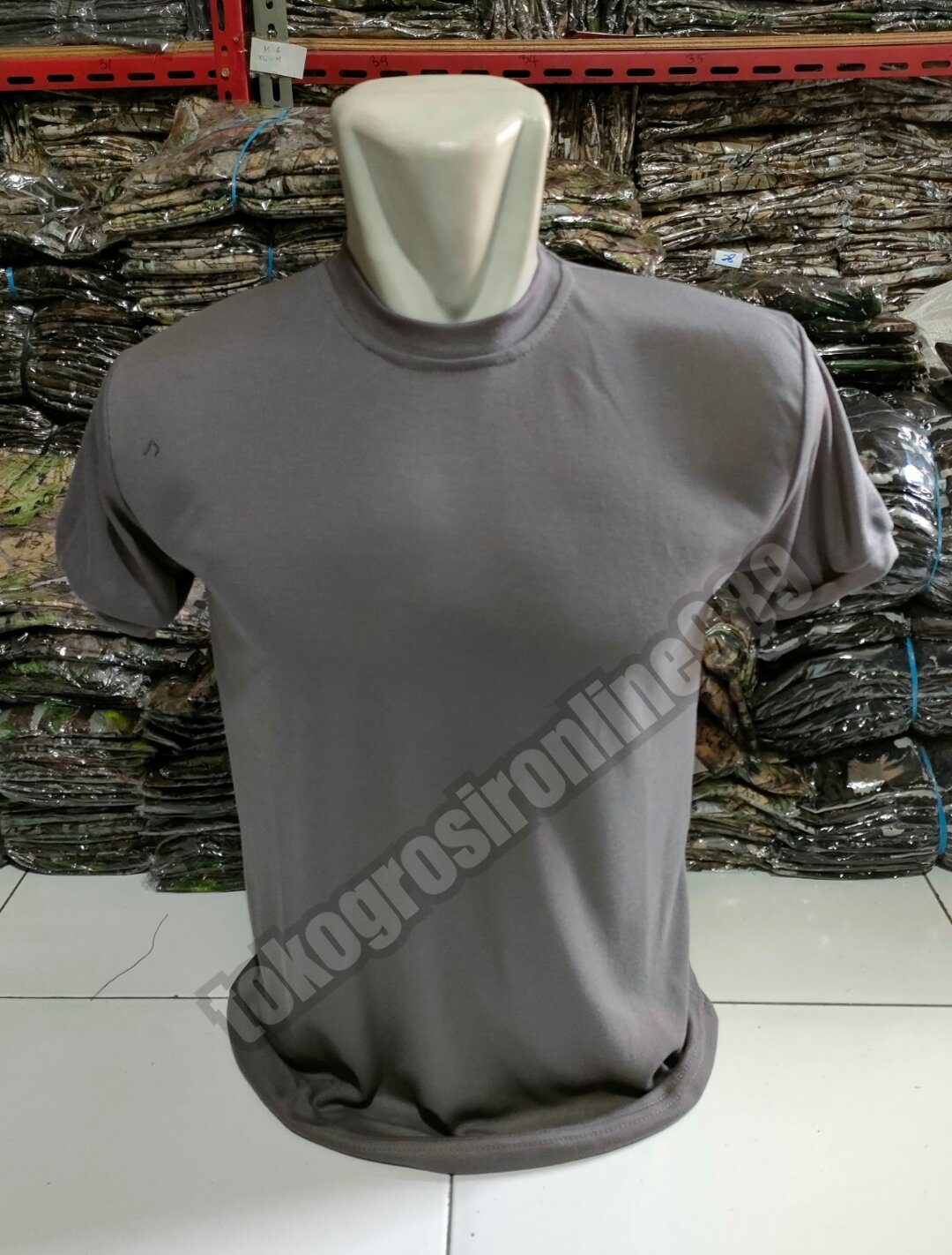 Kaos polos warna coklat polisi | Lazada Indonesia