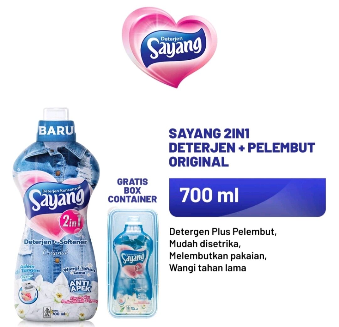 Deterjen Sayang Original 700ml (Gratis Kontainer) | Lazada Indonesia