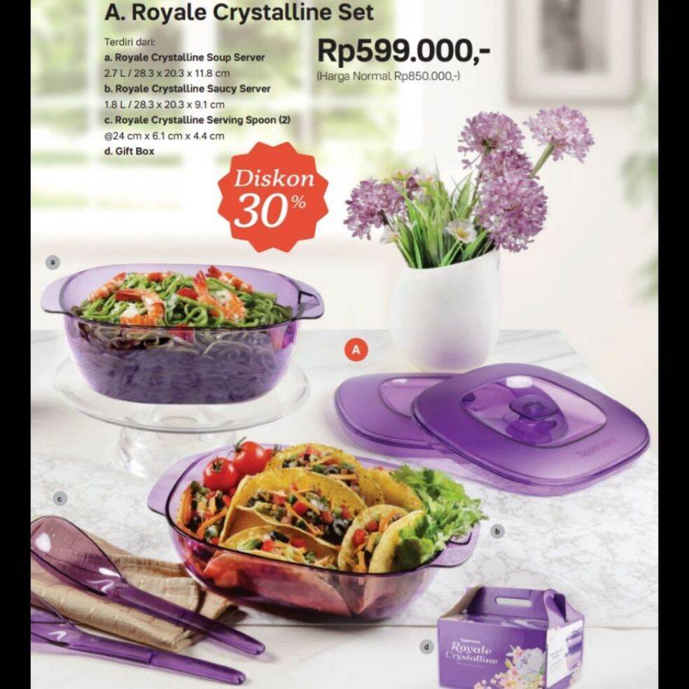Tupperware Royal Crystalline Set | Lazada Indonesia