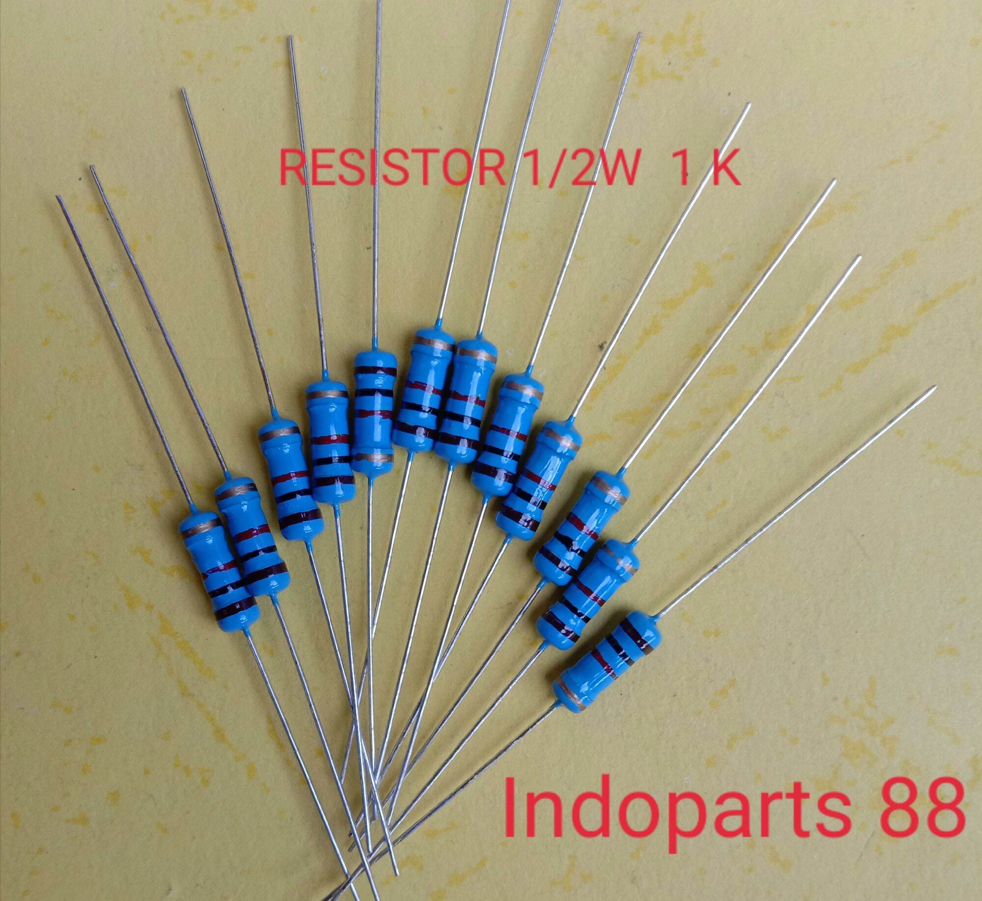 (10 pcs) RESISTOR 1/2W 1K Ohm RESISTOR 1/2W 1K Ohm Resistor 1/2w 1k ohm ...