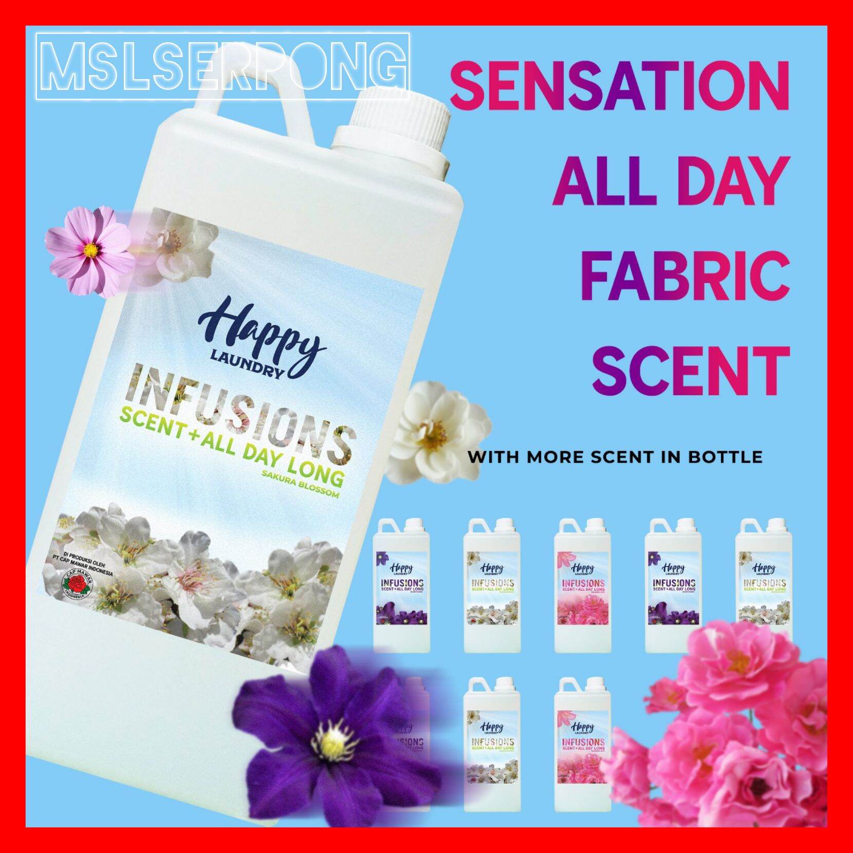 PARFUME LAUNDRY GRADE A ISI 1 LITER HAPPY LAUNDRY / PARFUME / PEWANGI ...