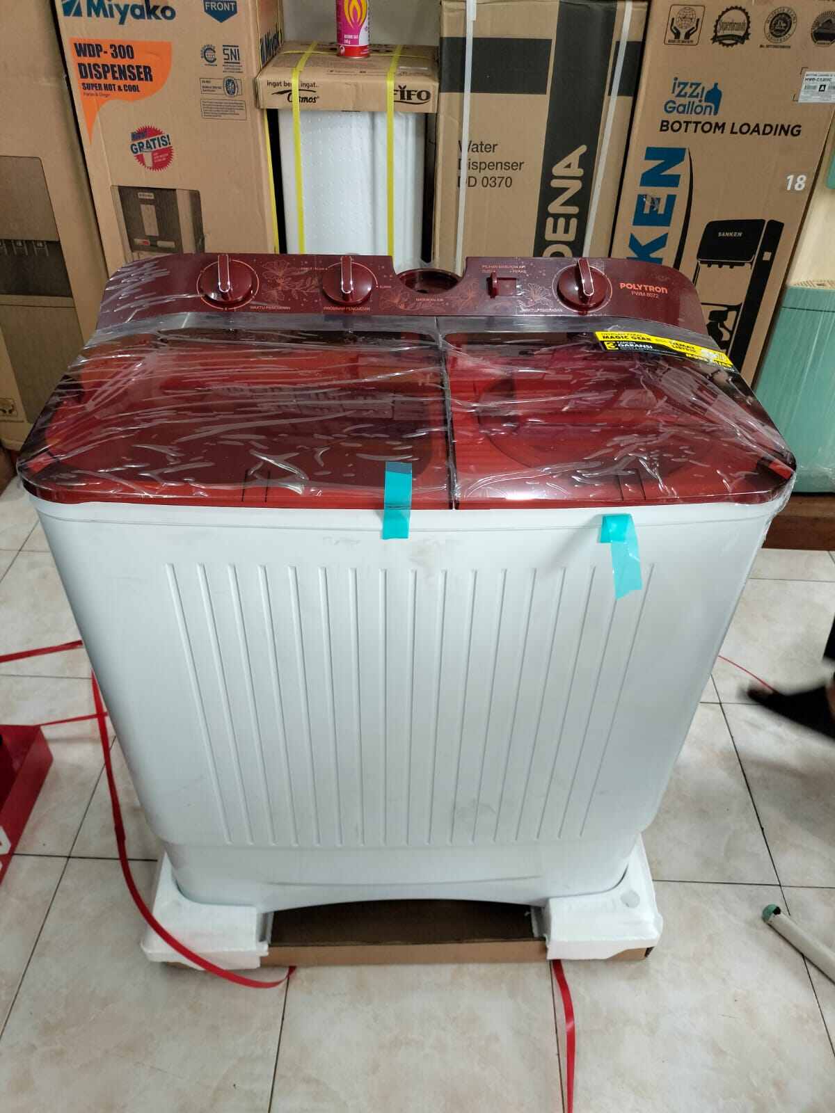 POLYTRON Mesin Cuci Twin Tub [8 KG] PWM-8072 Khusus Cikampek Karawang ...
