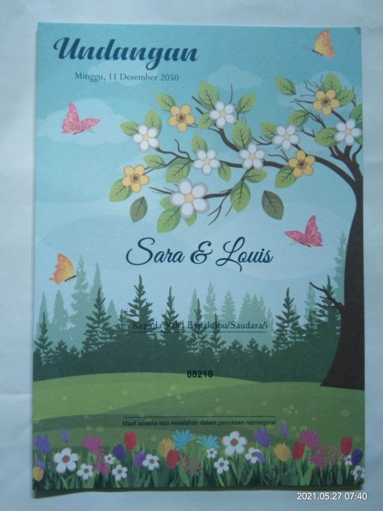 Cetak undangan Erba 88210 + Plastik opp | Lazada Indonesia