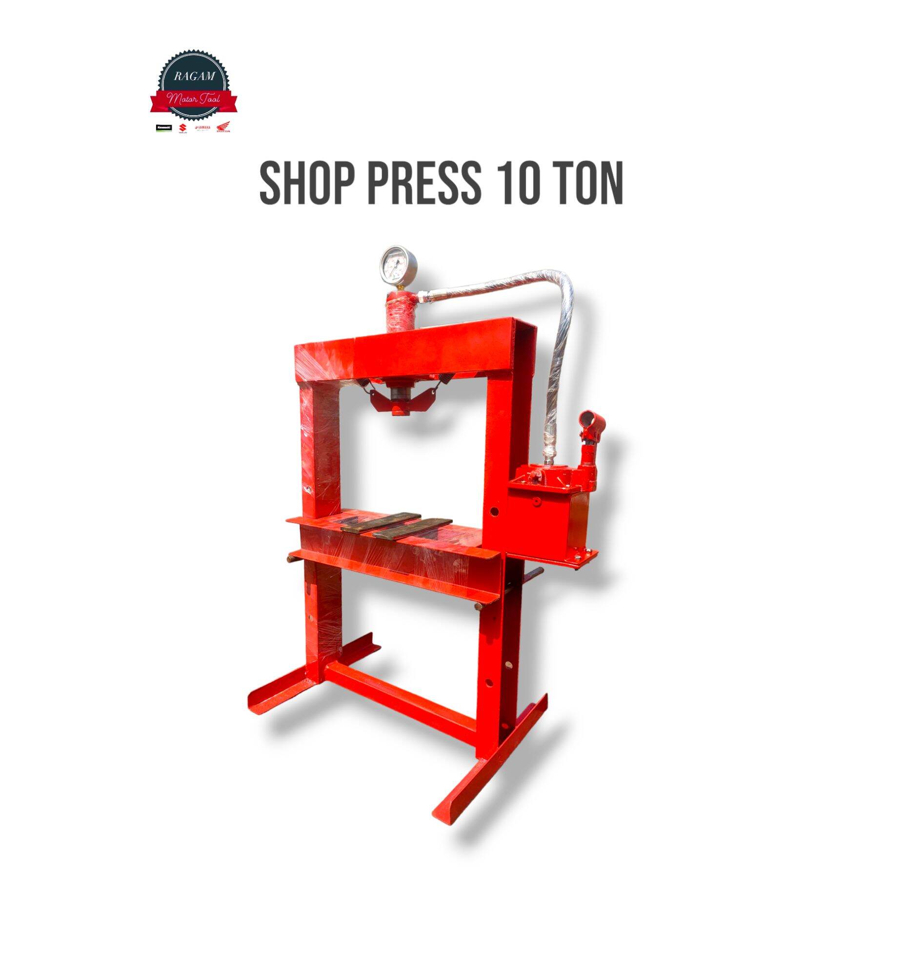 hydraulic Press Mesin Alat Press Hidrolik 10 Ton + Manometer indikator ...