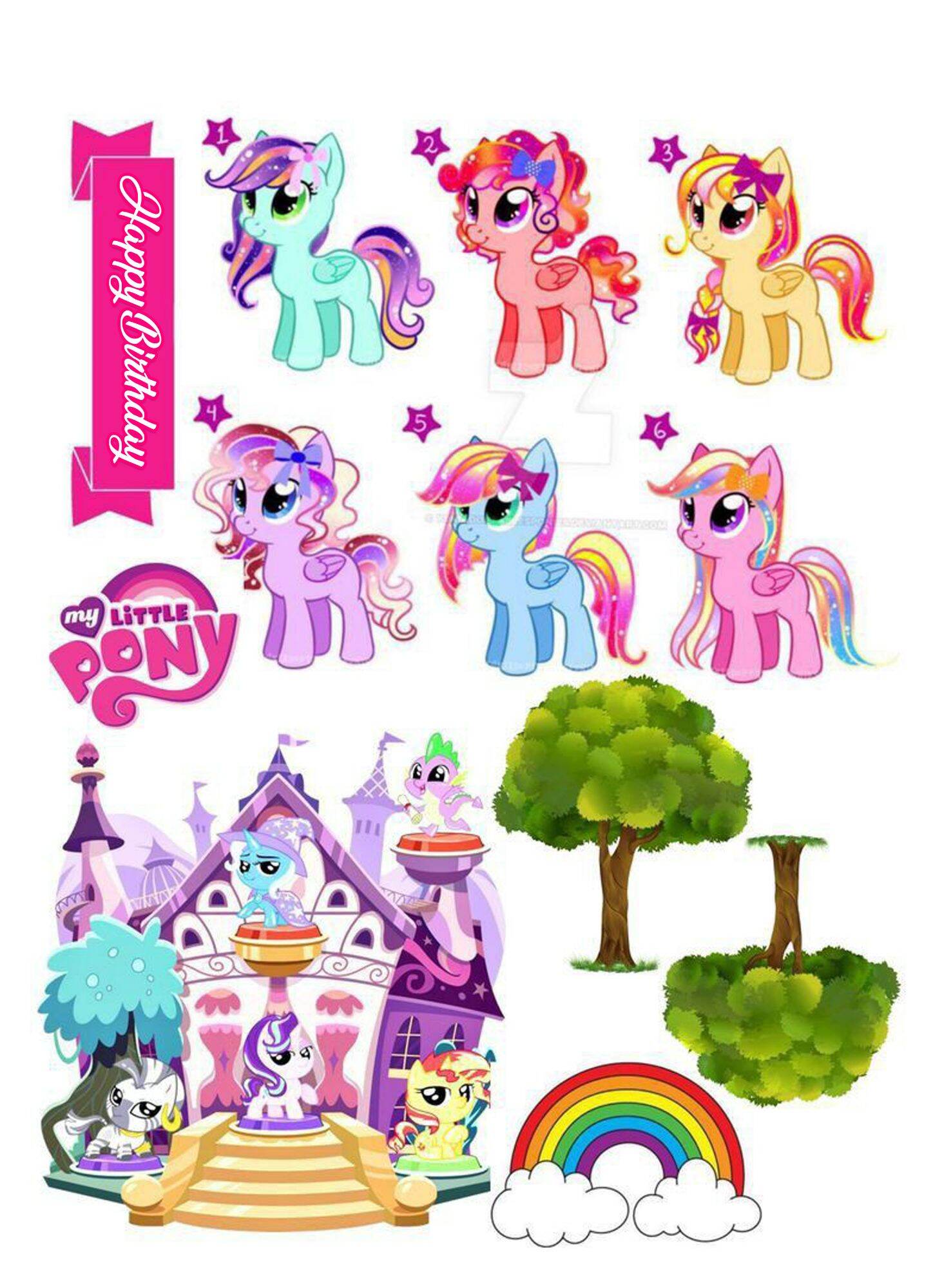 topper cake kuda poni hiasan kue gratis tambah nama usia dan foto ...