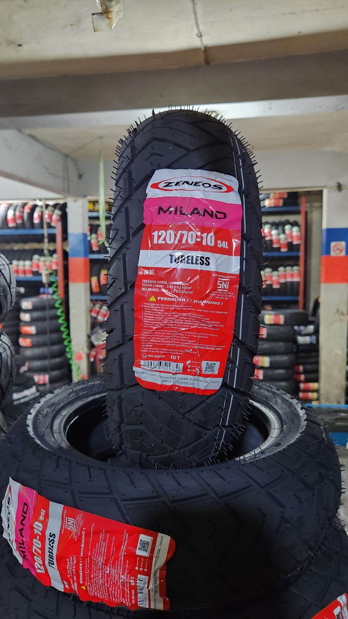 Ban luar tubelles Ring 10 Zeneos Milano 120/70 10 Ban luar Vespa Lx Lxv ...