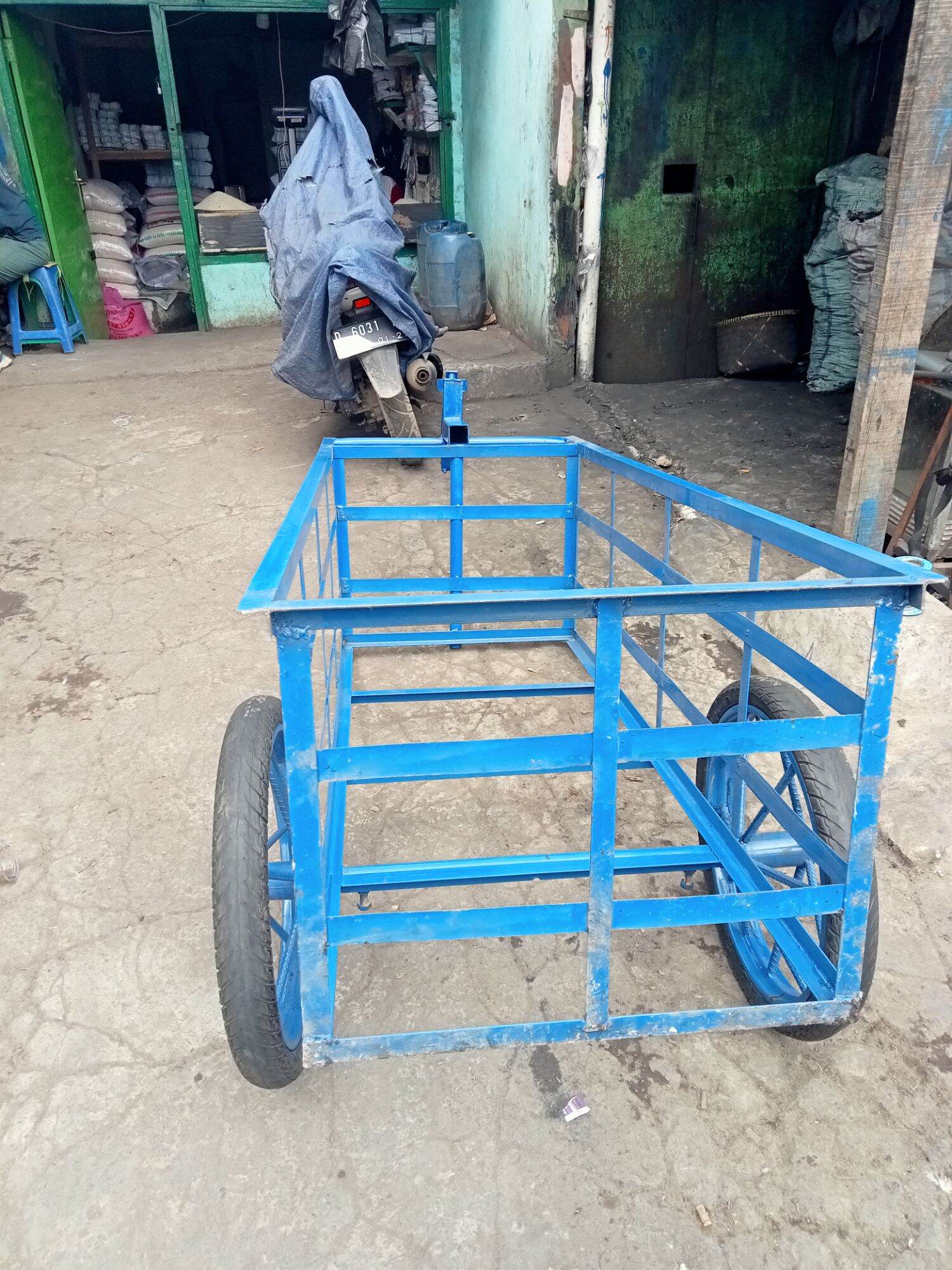 Gerobak Derek Motor Rangka Besi (Barrow crane) UK.P.150cm L.60cm T.50cm ...
