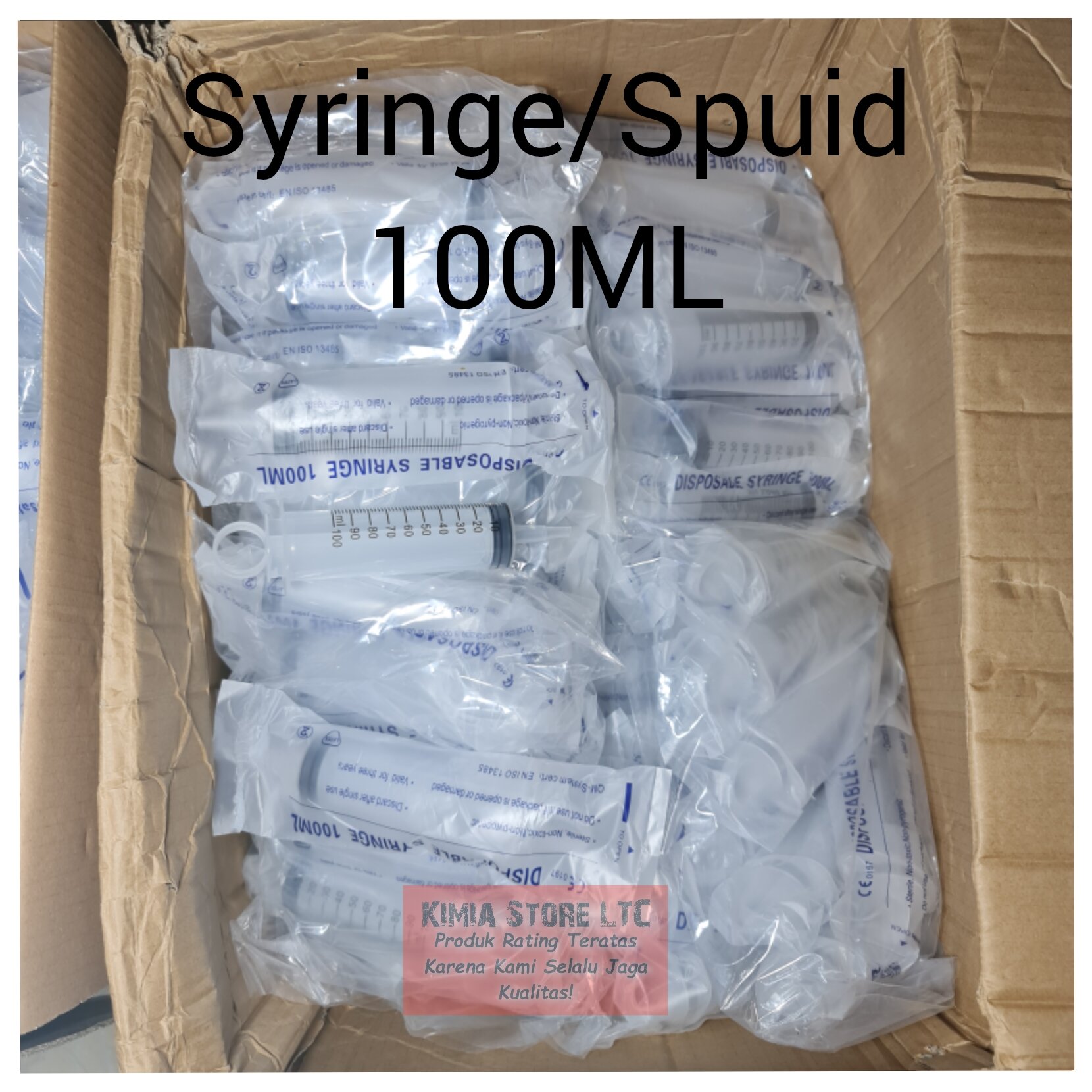SYRINGE 100ML + SELANG / SUNTIKAN 100ML + SELANG ( alat laboratorium ...