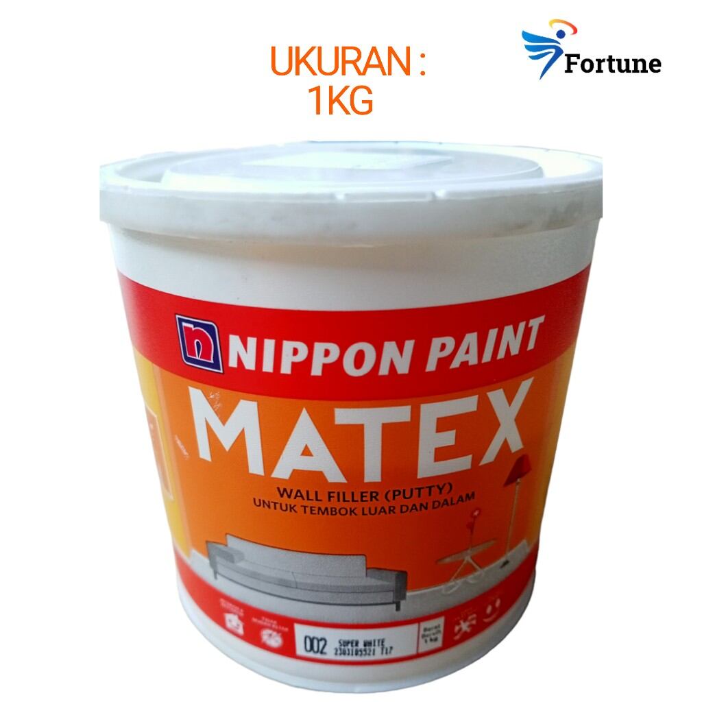 PLAMIR MATEX NIPPON PAINT 1KG / DEMPUL PUTTY PLAMUR TEMBOK | Lazada ...