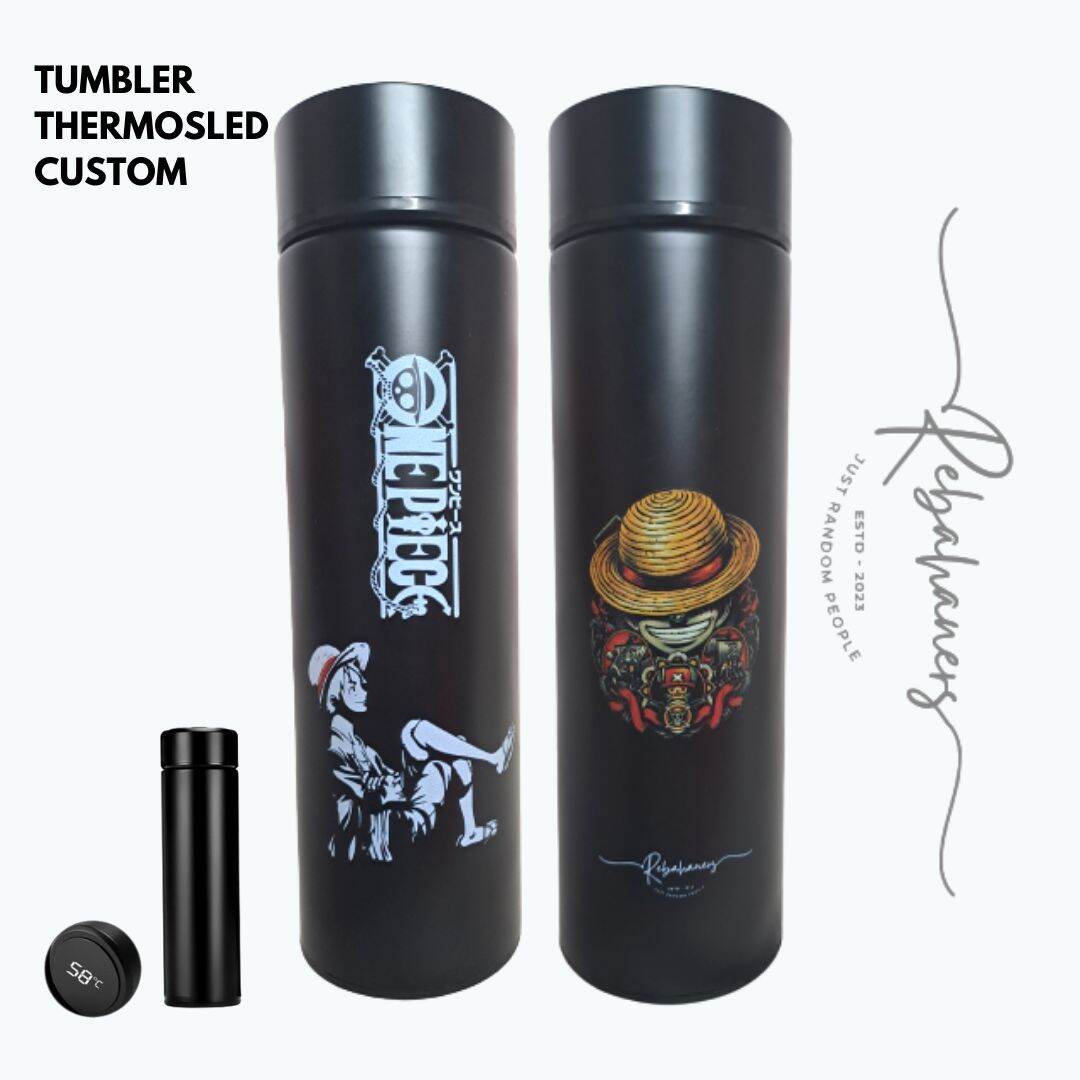Smart Led Tumbler Thermos One Piece Monkey D Luffy custom | Lazada ...