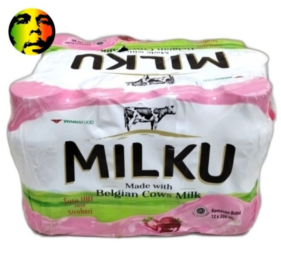 Milku susu uht 200ml isi 12 (karton) strawberry | Lazada Indonesia