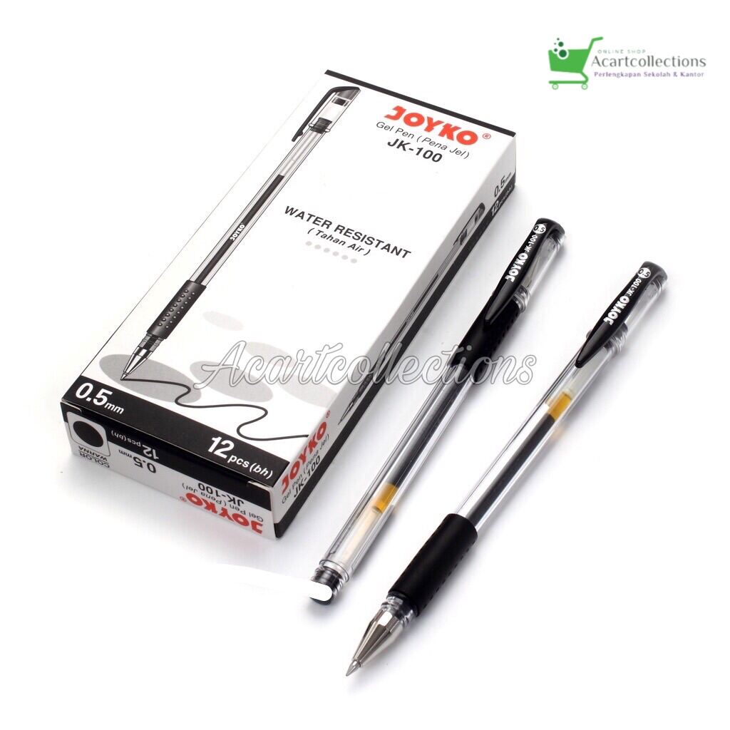 [ Lusinan ]Pulpen joyko Gell Jk-100 PULPEN GELL / PULPEN CAIR TINTA ...