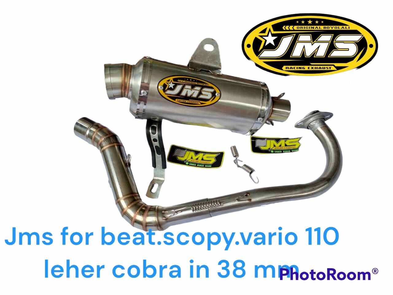 knalpot jms original buat motor beat .scopy .Vario leher road race Inlet 38 mm | Lazada Indonesia