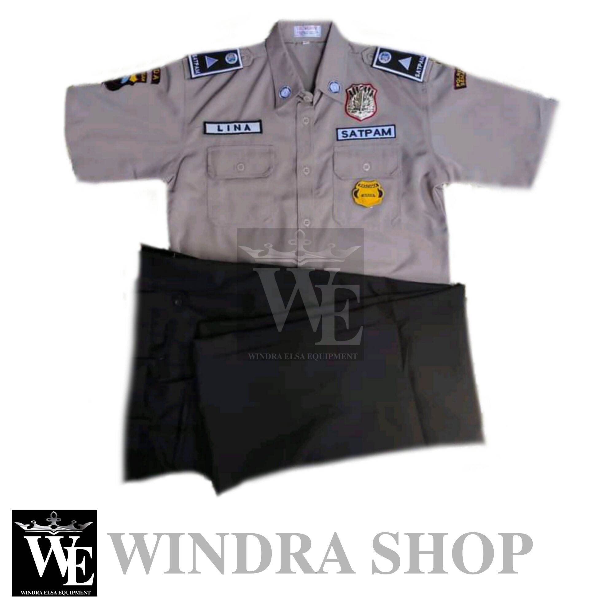 BAJU SERAGAM PDH SECURITY SATPAM BARU MODEL COKLAT SATPAM Seragam ...