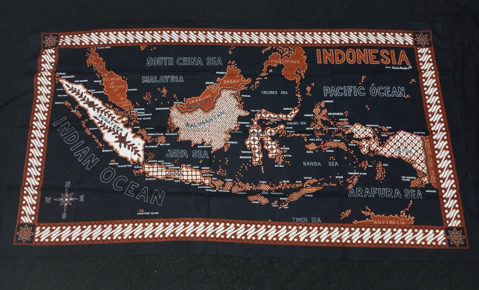 peta Indonesia map batik gift Indonesia | Lazada Indonesia