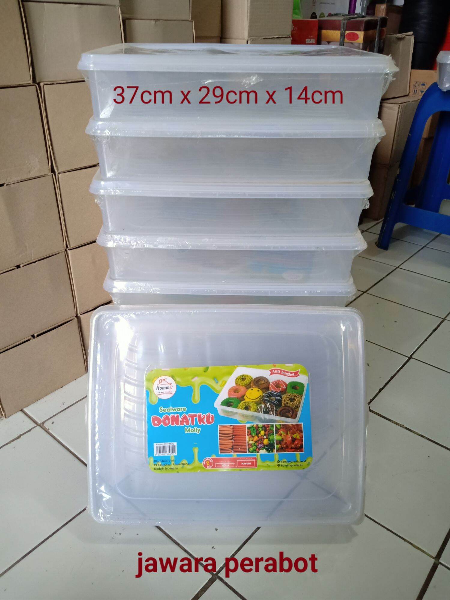 PROMO!!! Donatsu Donatku Tempat Donat Jumbo 7200 ml Food Box Plasrik ...