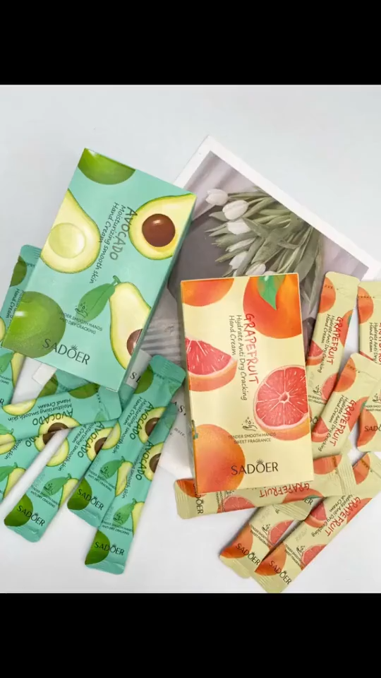 Hand Cream Sachet Grapefruit Avocado Honey Peach Lotion Soft ...
