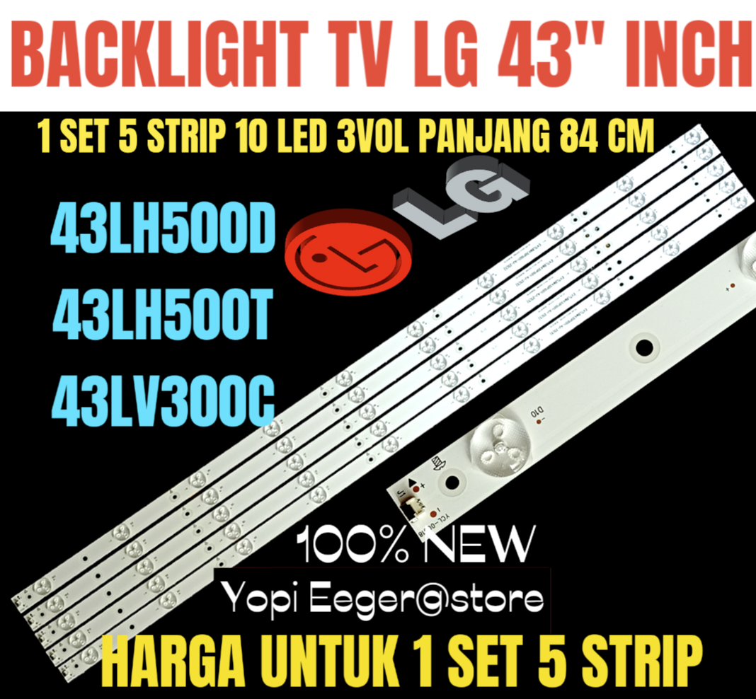 BACKLIGHT TV LED LG 43" INCH 43LH500D 43LH500T 43LV300C BACKLIGHT TV LED 43" INCH | Lazada Indonesia