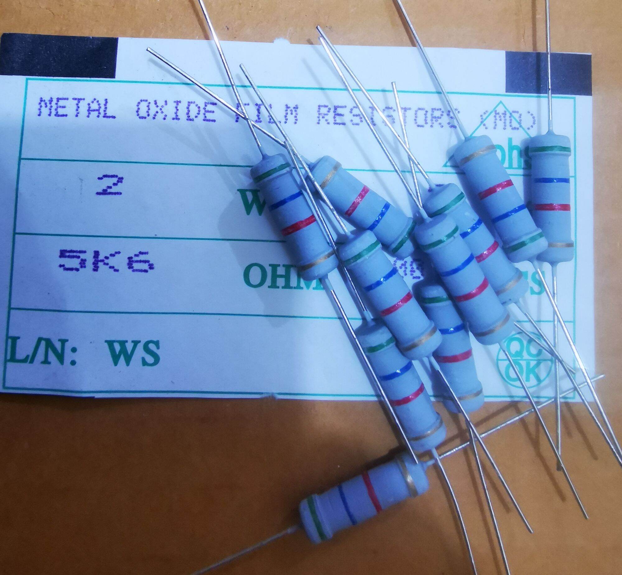 RESISTOR 2 WATT 5K6 OHM ISI 10 PCS | Lazada Indonesia