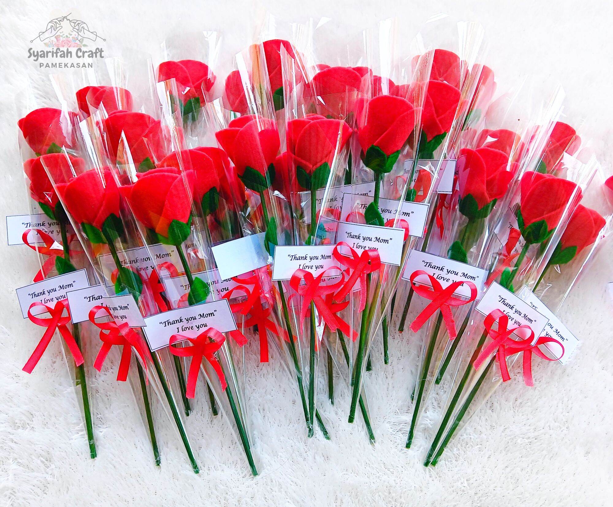 Bunga Mawar 1 tangkai cantik BUNGA FLANEL bunga Hari Guru HARGA PER 5 ...