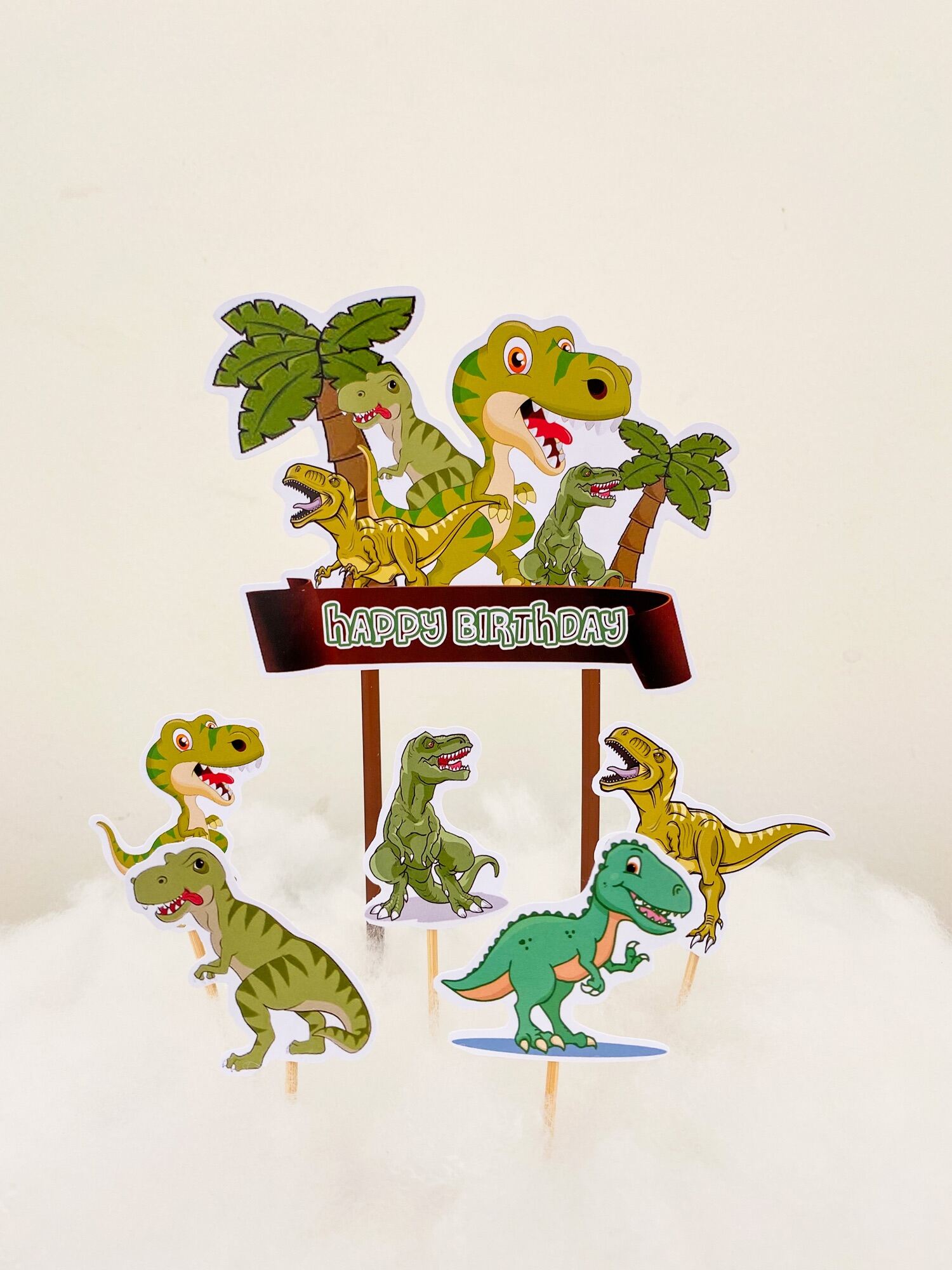 TOPPER T-REX / CAKE TOPPER T-REX / TOPPER KUE T-REX / HIASAN KUE ULANG ...