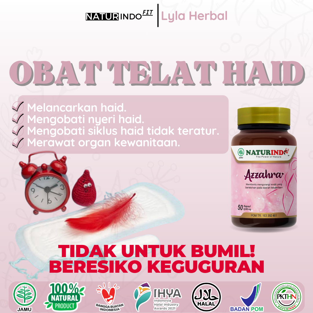 OBAT TELAT HAID Azzahra Obat Terlambat Datang Bulan Menstruasi | Lazada ...