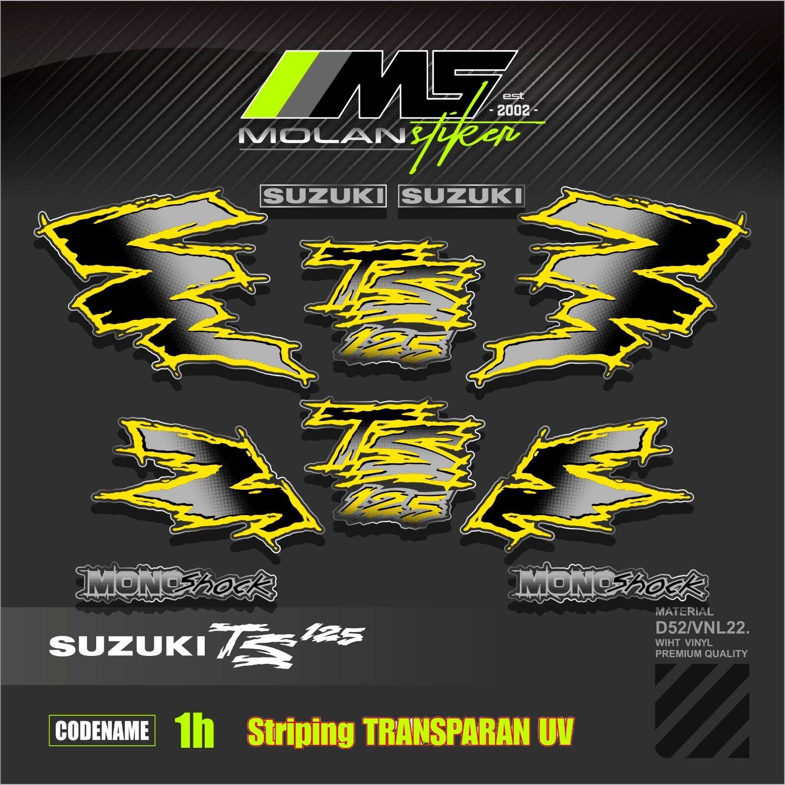 Decal Sticker Striping Variasi Transparan Uv TS 125 Petir Striping ...