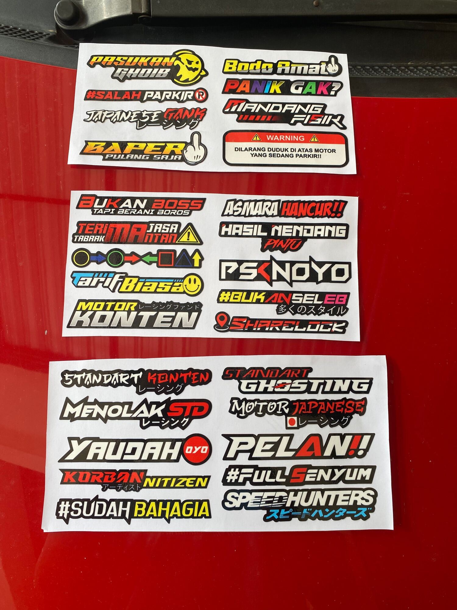 STICKER PACK KATA KATA RACING SUDAH DI CUTTING STIKER VIRAL STIKER ...