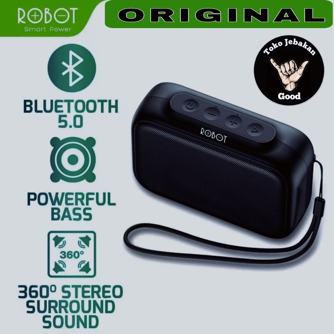 Speaker Bluetooth Robot RB100 Bluetooth 5.0 TWS Hi-Fi Sound Portable ...